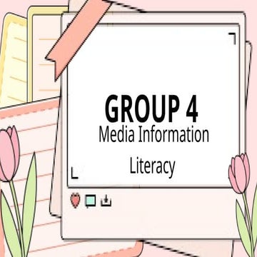Media information Literacy Lesson 4 for Grade 11 | PPTX