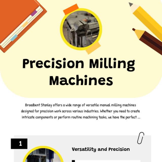 Milling Machines - Broadbent Stanley Machines Tools Ltd | PDF ...