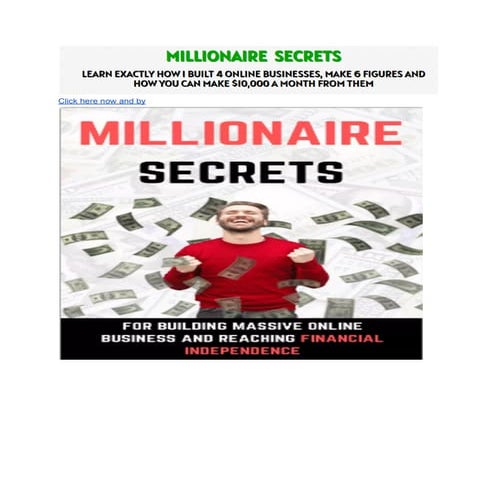 MILLIONAIRE SECRETS | PDF