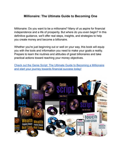 Ways To Become A Millionaire | PDF