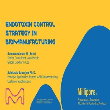 Endotoxin Control and Clearance in Biomanufacturing | PDF