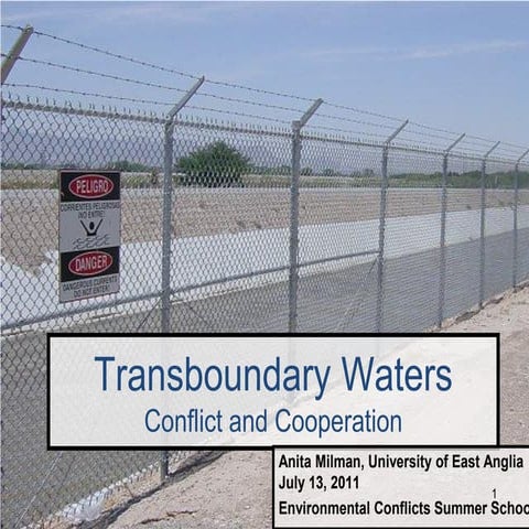 Conflict and Transboundary Water Issues | PDF