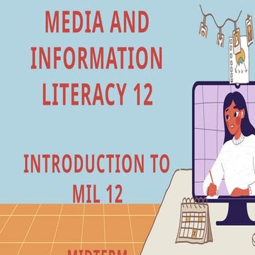 MEDIA AND INFORMATION LITERACY POWERPOINT MIDTERM 1 | PPTX