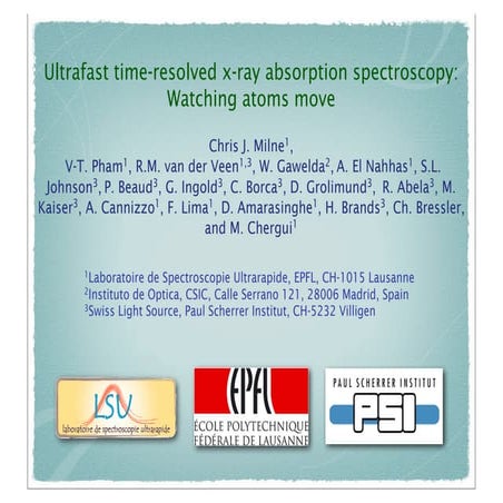 ultrafast time resolved x-ray spectroscopy | PDF