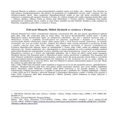 Miloš jiránek e. munch | PDF