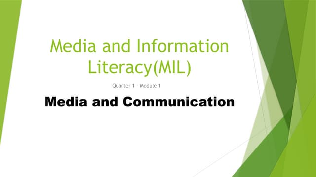 Media and information Literacy Grade 12 2024 | PPTX