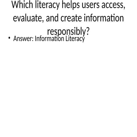 Media and Information literacy PowerPoint presentation | PPTX
