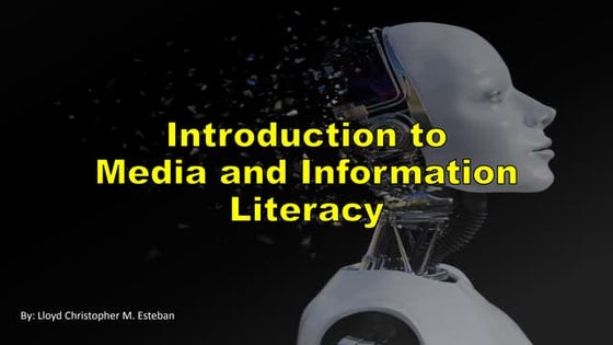 Chapter 1 Introduction to Media and Information Literacy | PPTX ...