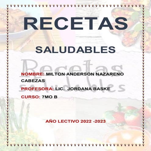 Receta saludables. | PDF