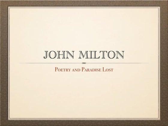 John Milton | PPTX