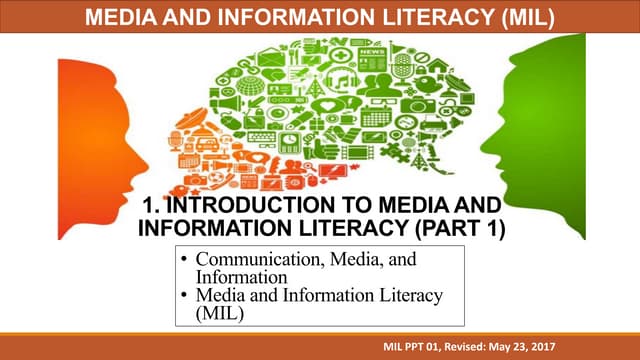 Media and Information Literacy (MIL) - 8. Opportunities ,Challenges ...