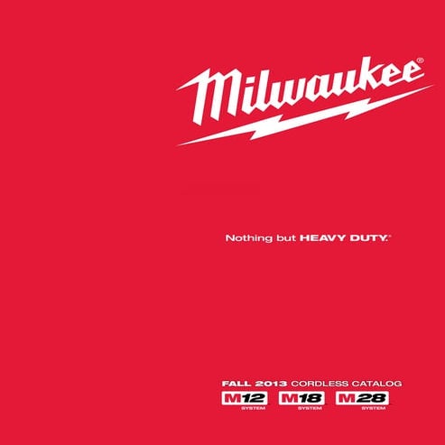 Milwaukee Cordless Tools Catalog | PDF