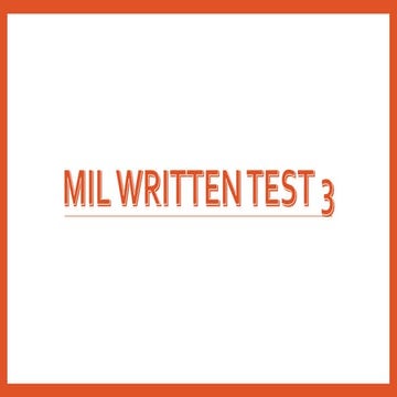 MIL Written Test 3.pptx