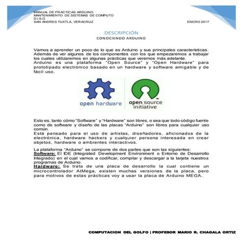 manual de practicas Arduino (Inicial) | DOCX