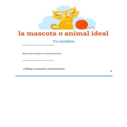 Mi mascota Actividad Lectoescritura. | PDF