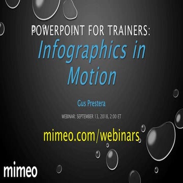 Advanced PowerPoint for Trainers: Infographics in Motion | PPTX