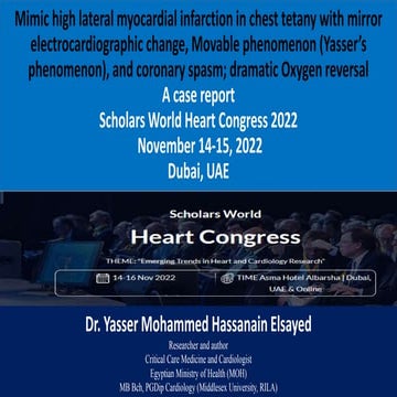Mimic high lateral myocardial infarction in chest tetany with mirror ...