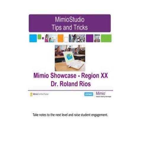 Mimio Tips & Tricks | PPT