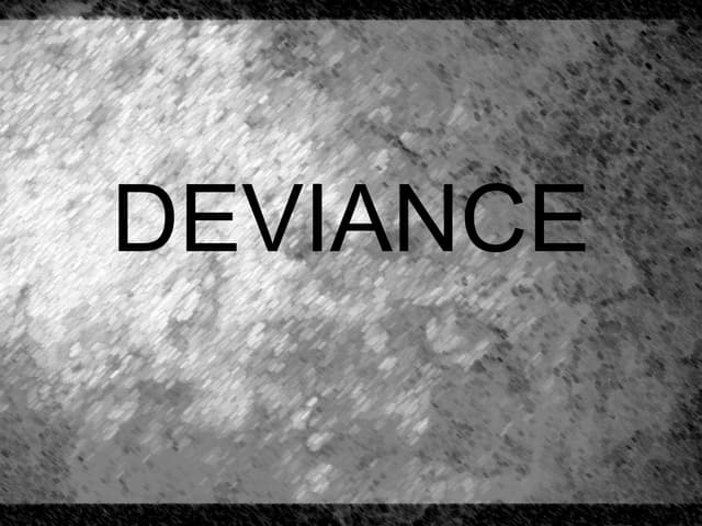 Types of Deviance | PPTX