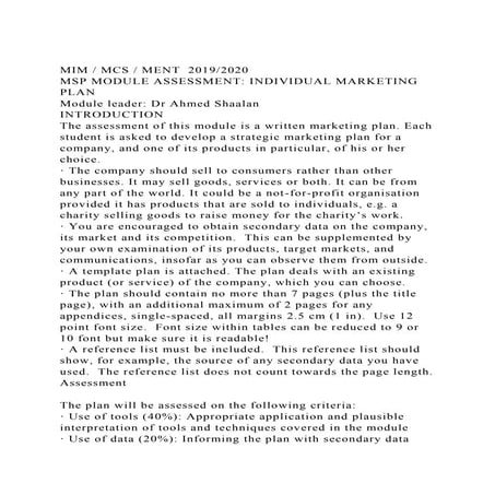 MIM MCS MENT 20192020MSP MODULE ASSESSMENT INDIVIDUAL MAR.docx