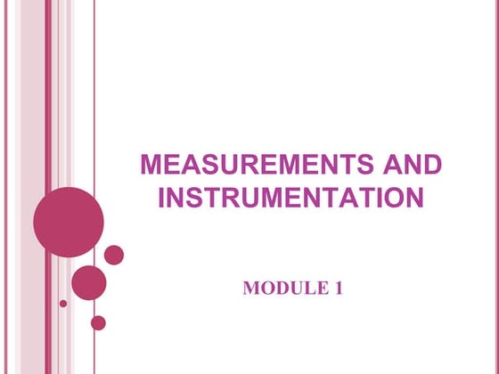 Characteristics of Measuring instruments | PPTX