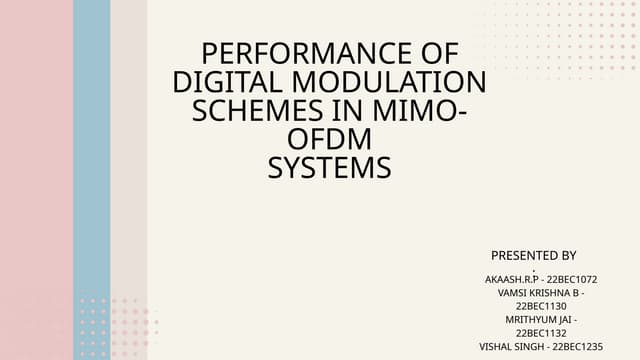 Mimo Ofdm 1pptx Multiple Input Multiple Output Ppt 7602