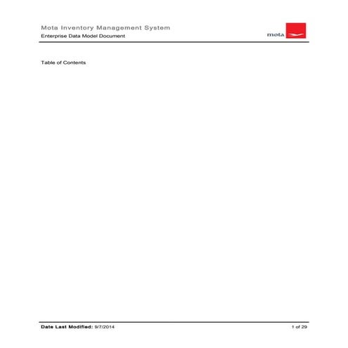 Mota - Mims - Enterprise Data Model Specification | DOC