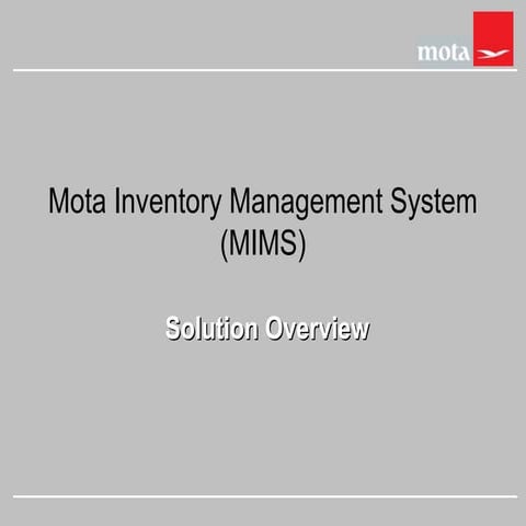 Mims Overview Presentation | PPT