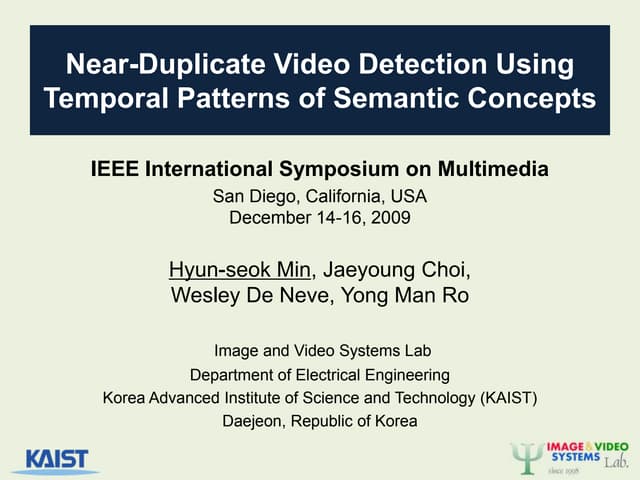 Near Duplicate Video Detection Using Temporal Patterns Of Semantic 2129