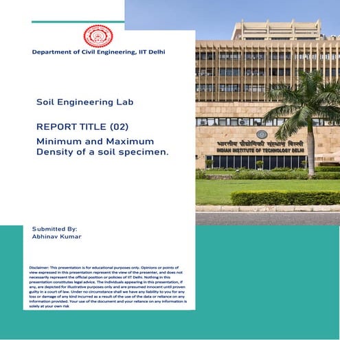 Min and Max Density of Soil | PDF