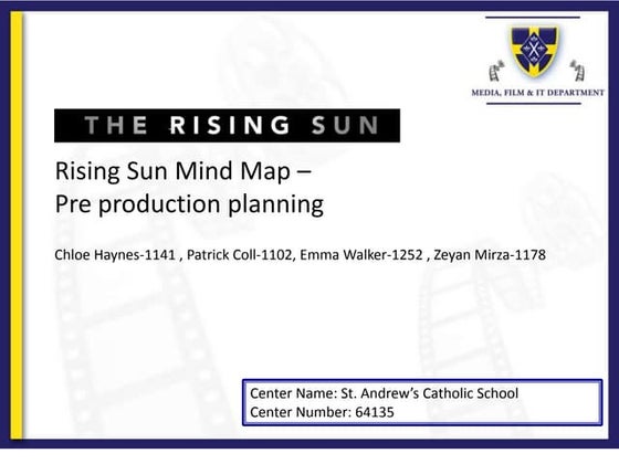 The Rising Sun Poster- Hand Drawn Draft | PDF