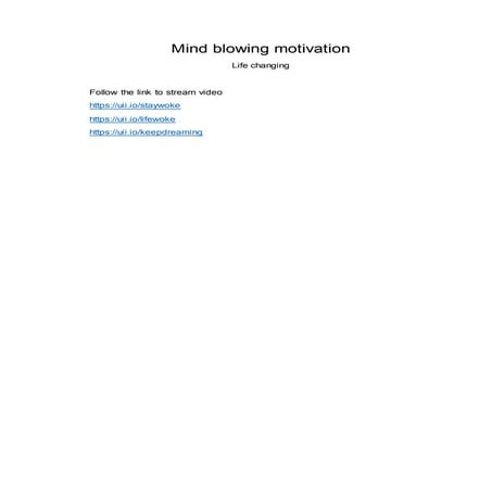 Mind blowing motivation | DOCX