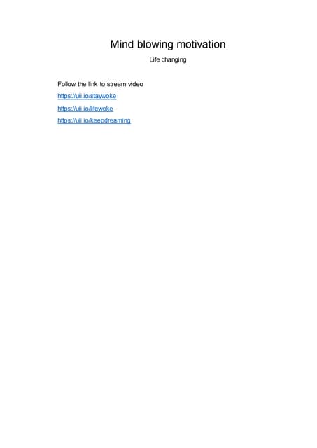 motivation Video | PDF