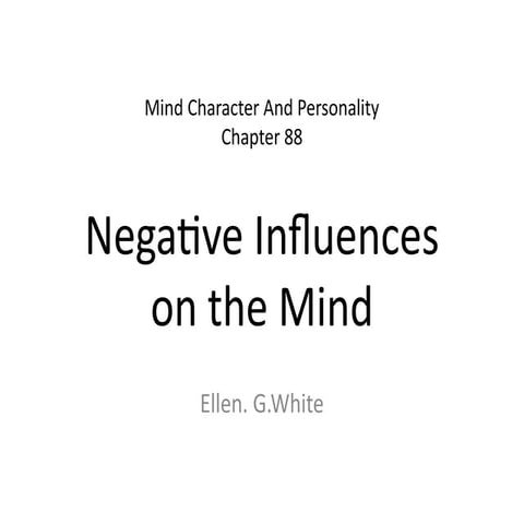 Mind Character And Personality You are what you think | PPTX