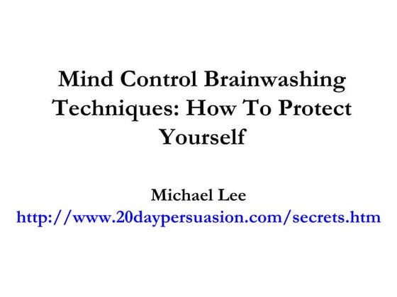 The mysteries of mind control | DOCX