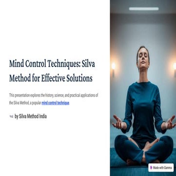 Mind Control Techniques Silva Method for Effective Solutions | PDF