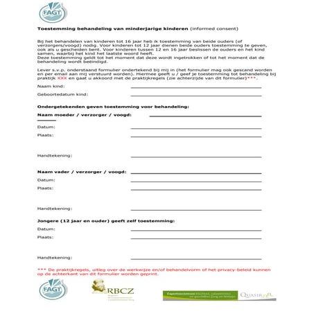Minderjarigen toestemming | PDF
