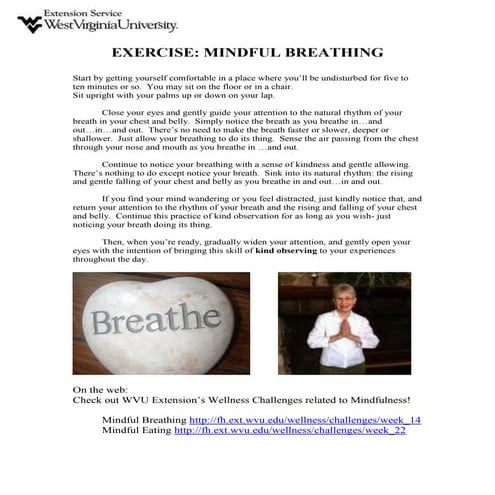 Mindful breathing | PDF | Lung and Respiratory Health | Diseases and ...
