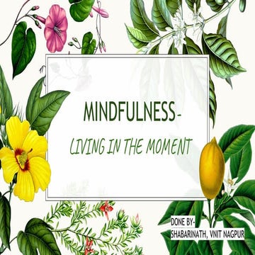 Mindfulness -"living in the moment" | PDF