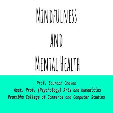 Mindfulness and mental health | PPTX