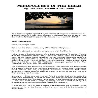 MINDFULNESS IN THE BIBLE | PDF | Christianity | Religion & Spirituality