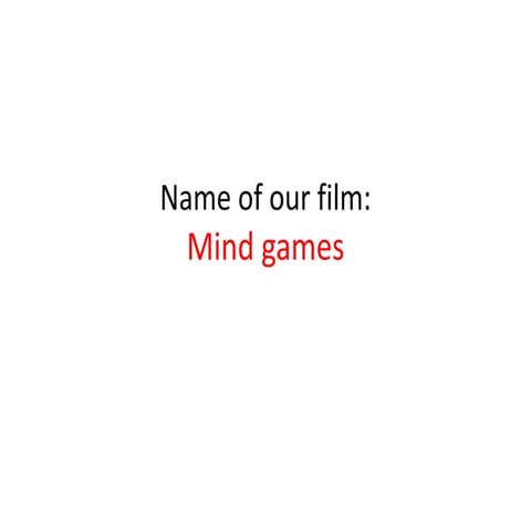 Mind Games Presentation | PPTX