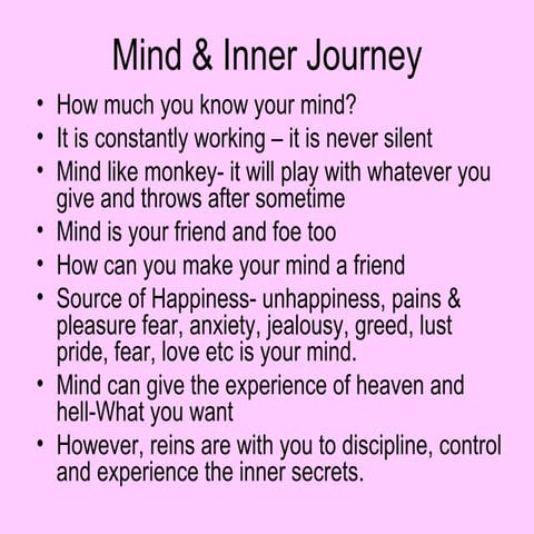 Mind & inner journey | PPT