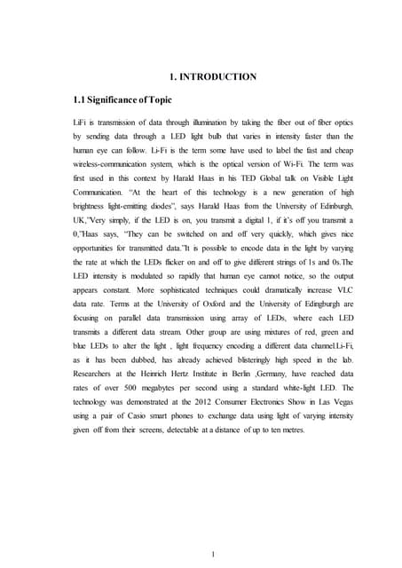 seminar report on Li-Fi Technology | DOCX | Computer Networking | Computing