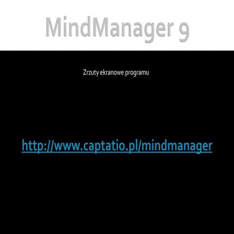 MindManager 9 - zrzuty ekranowe | PPT