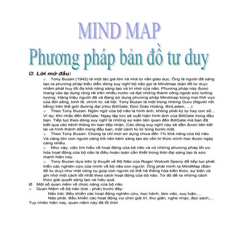 Mind Map Pdf