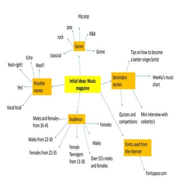 Initial ideas for a music magazine | PPT