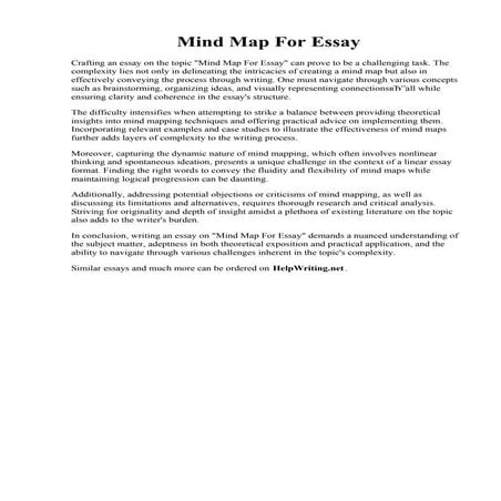 Mind Map For Essay. How Can Mind Maps Help in Effective Essay Writing ...