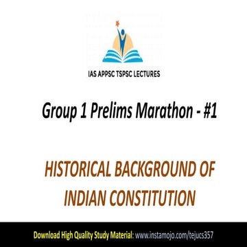 Mind maps - Historical background of Indian Constitution | PPTX