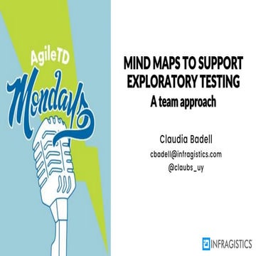 Webinar At Agiletd Mondays Mind Maps To Support Exploratory Testing A Team Approach Ppt